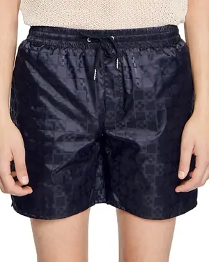 Sandro Square Cross 5 Board/boxer Swim Shorts