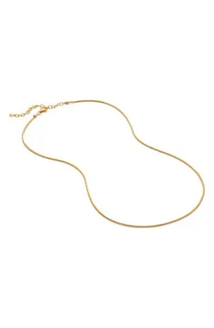 Monica Vinader Thin Snake Chain Necklace - 18ct Gold Vermeil