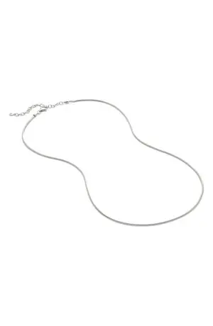 Monica Vinader Thin Snake Chain Necklace - Sterling Silver