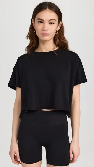 Year Of Ours Yos Cropped Tee - Black
