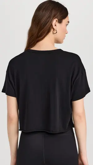 Year Of Ours Yos Cropped Tee - Black