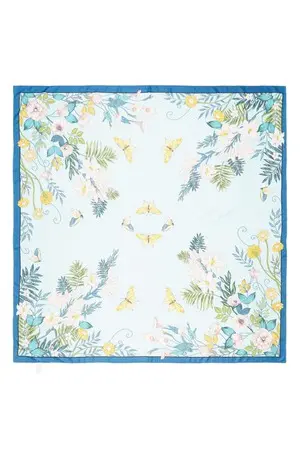 Tasha Butterfly Floral Scarf - Blue Multi