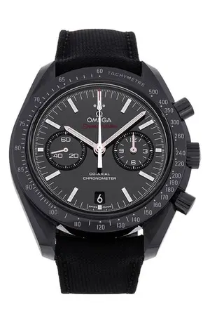 WATCHFINDER & CO. Omega Speedmaster Dark Side Of The Moon Nylon Strap Watch - Black