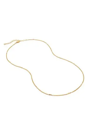 Monica Vinader Twisted Curb Link Station Chain Necklace - Yellow Gold