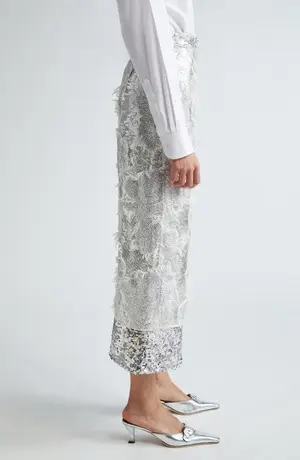 Erdem Sequin Embroidered Pencil Skirt
