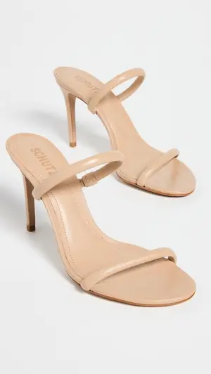 Schutz Taliah Sandal Heels - Light Nude