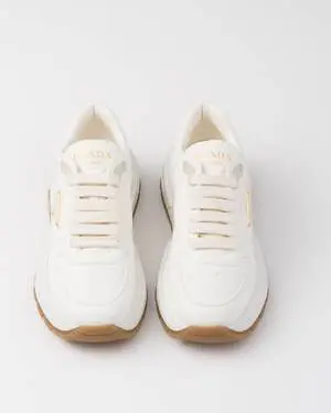 Prada Prax 01 Leather Sneakers - Neutral