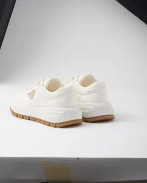 Prada Prax 01 Leather Sneakers - Neutral