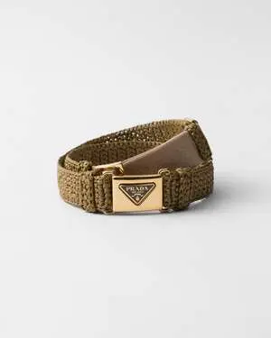 Prada Prada Crochet Belt Olive Green