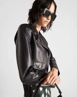 Prada Nappa Leather Biker Jacket