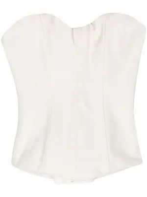 Victoria Beckham Textured Strapless Top