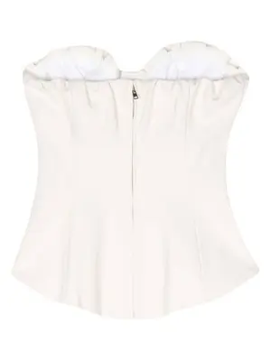 Victoria Beckham Textured Strapless Top