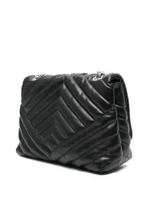 Armani Exchange Logo-plaque Quilted Shoulder Bag - Black
