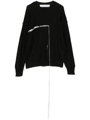 Isabel Benenato Raw-cut Detail Knit Pullover