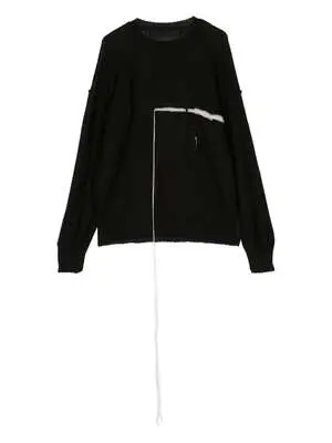 Isabel Benenato Raw-cut Detail Knit Pullover