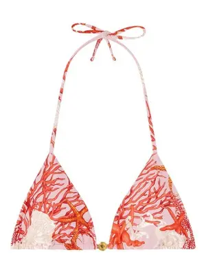Versace Barocco Sea Bikini Top - Red