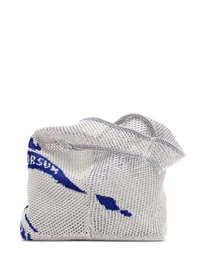 Burberry Equestrian Knight Crochet-knit Tote Bag