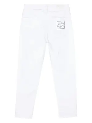 Armani Exchange Logo-embroidered Tapered Jeans