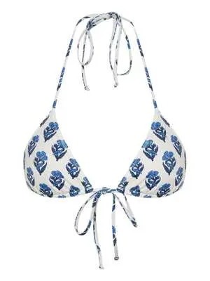 MC2 SAINT BARTH Jaipur Flower Print Bikini Top