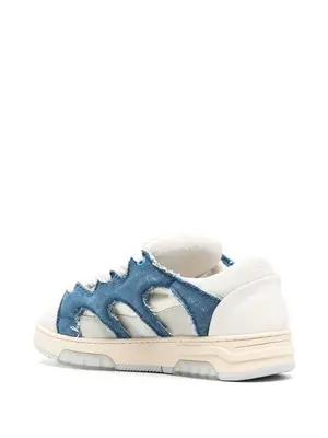 SANTHA Panelled Padded Leather Sneakers
