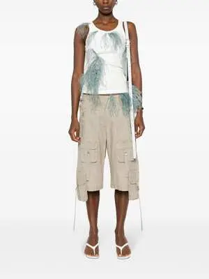 Acne Studios Feather-detailed Ribbed Tank Top
