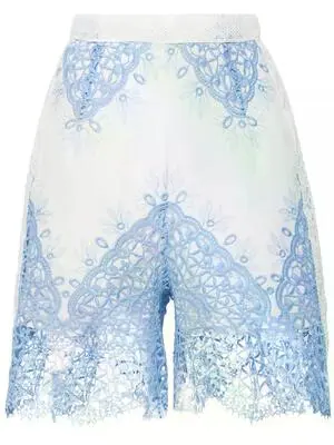 Evarae Layla Lace-embroidered Shorts - White