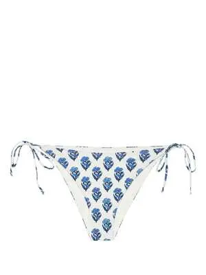 MC2 SAINT BARTH Jaipur Flower Print Bikini Bottom - Neutrals