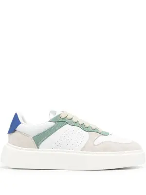 Furla Panelled Leather Chunky Sneakers - White