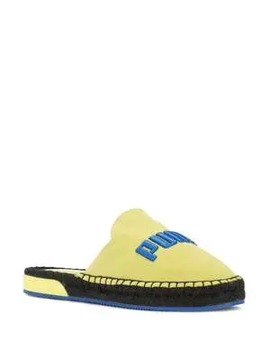 FENTY BEAUTY X Logo-embroidered Espadrilles - Grey