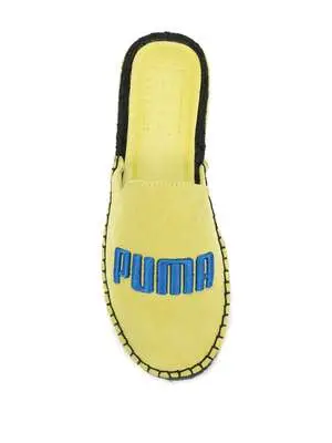 FENTY BEAUTY X Logo-embroidered Espadrilles - Grey