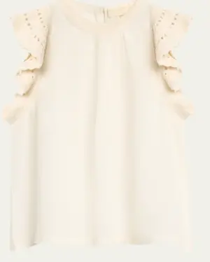 Ulla Johnson Ulla Johnson Kai Ruffled Top - Cream