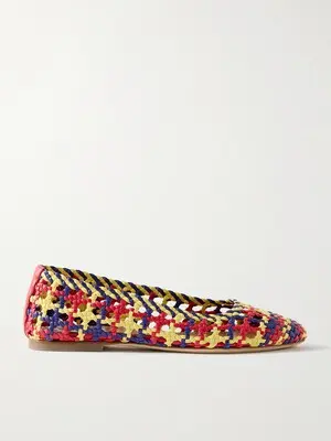 Staud STAUD Nell Woven Leather Ballet Flats Multi