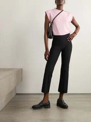 HIGH SPORT Kick It Cropped Flared Pants - Black