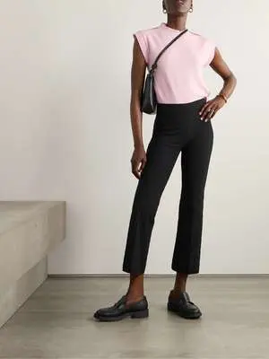 HIGH SPORT Kick It Cropped Flared Pants - Black