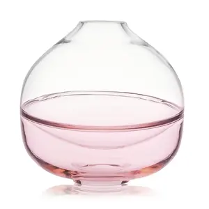 ORREFORS Septum Crystal Vase - Pink