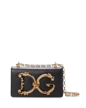 Dolce & Gabbana Leather Phone Bag - Black