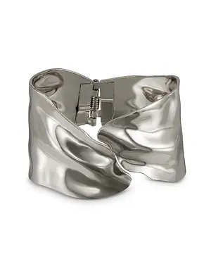 Ettika Abstract Cuff Bracelet - Silver