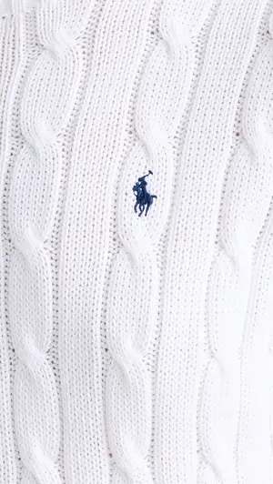 Polo Ralph Lauren Cotton Julianna Long Sleeve Pullover - White