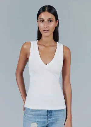 ME+EM V-neck Vest - Bright White