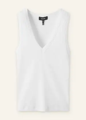 ME+EM V-neck Vest - Bright White