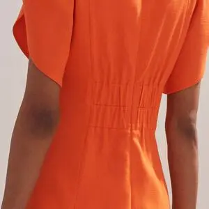 ME+EM Textured Pleat Front Midi Dress