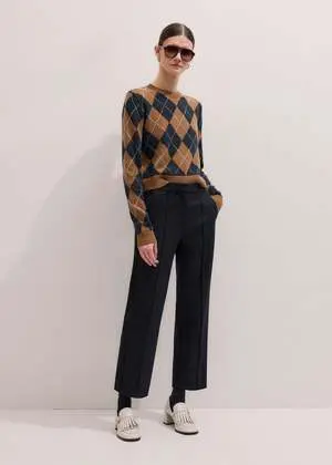 ME+EM Slim Crop Tux Pant - Black