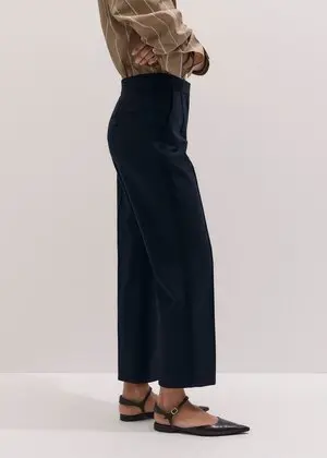 ME+EM Slim Crop Tux Trousers - Navy