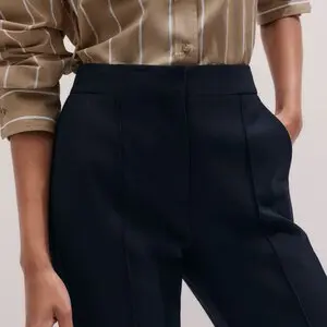 ME+EM Slim Crop Tux Trousers - Navy