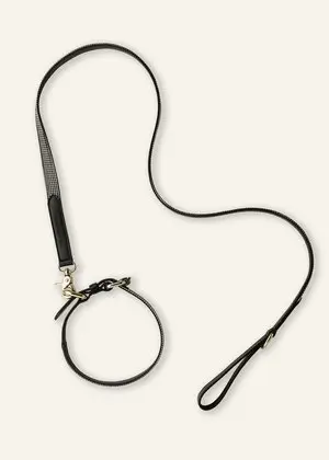 ME+EM Puppy Tooth Dog Lead - Cream/black/brown