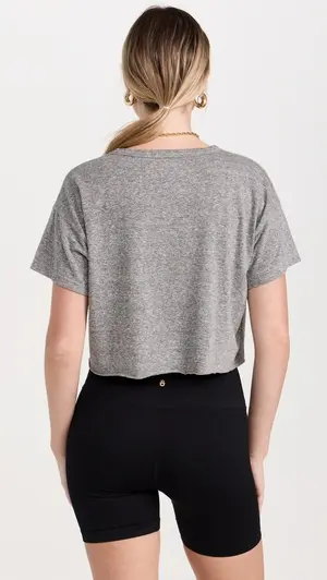 Year Of Ours Yos Cropped Tee - Heathered Grey