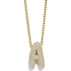 Baublebar Bubble Initial Pendant Necklace - Clear A