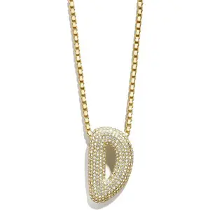 Baublebar Bubble Initial Pendant Necklace - Clear D