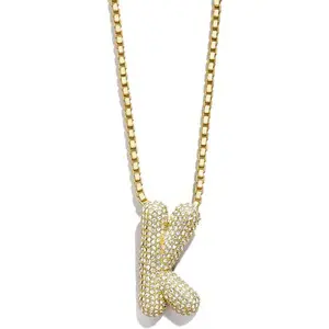 Baublebar Bubble Initial Pendant Necklace - Clear K
