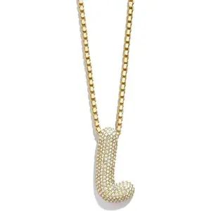 Baublebar Bubble Initial Pendant Necklace - Clear L